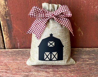 Simply Country Lighted Burlap Sack - Etsy