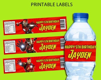 Iron Man Labels | Etsy