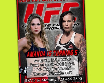 Ufc Party Invitation - Etsy