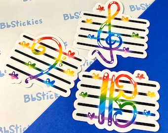 Bass Clef Music Note Vinyl Decal Sticker - Etsy