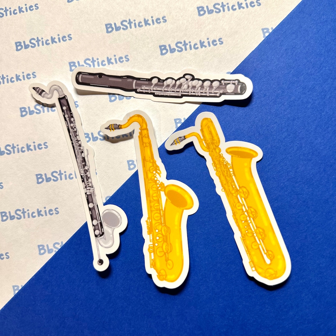 Auxiliary Instruments Laminated Stickers | Piccolo Sticker | Bass ...