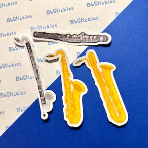 Auxiliary Instruments Laminated Stickers | Piccolo Sticker | Bass ...