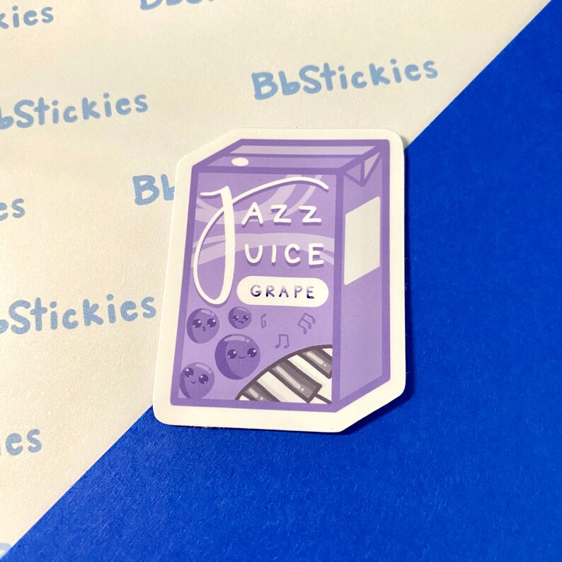 Music Juice Laminated Sticker | Juice Sticker | Apple Juice Sticker ...