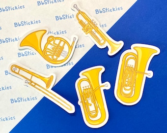 Auxiliary Instruments Laminated Stickers Piccolo Sticker Bass Clarinet ...