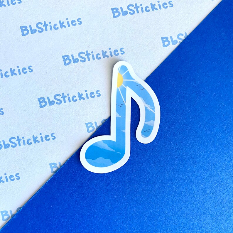 Sky Music Laminated Sticker Sky Sticker Sunny Sky Sticker Sunset ...