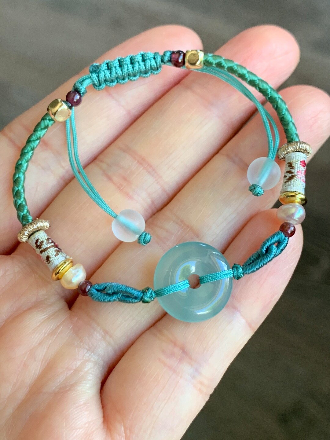 Natural Burmese Icy Highly Translucent Light Green Jadeite Ping an Kou ...