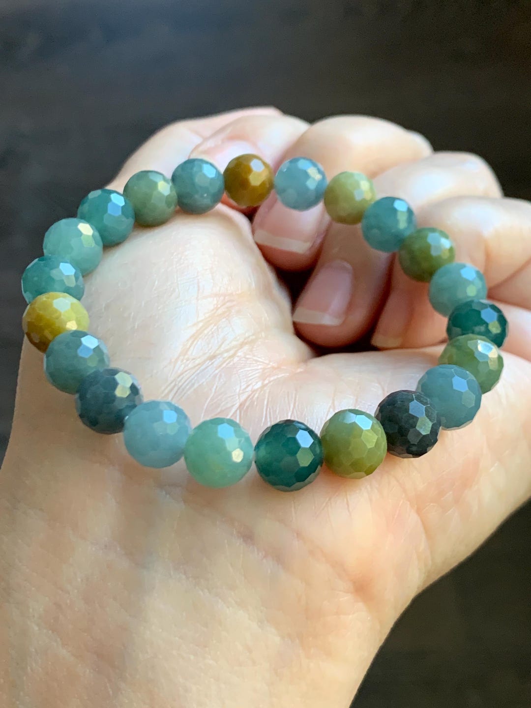 Natural Guatemalan Grade A Icy Translucent Multicolored Faceted Jade ...