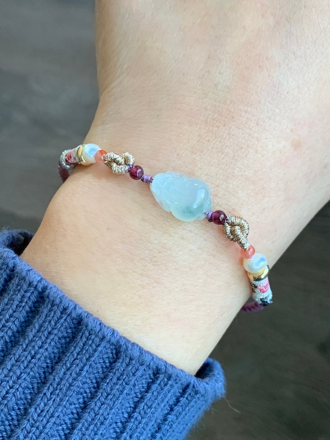 Natural Burmese Icy Highly Translucent Gelatinous Green Marbled Jadeite ...