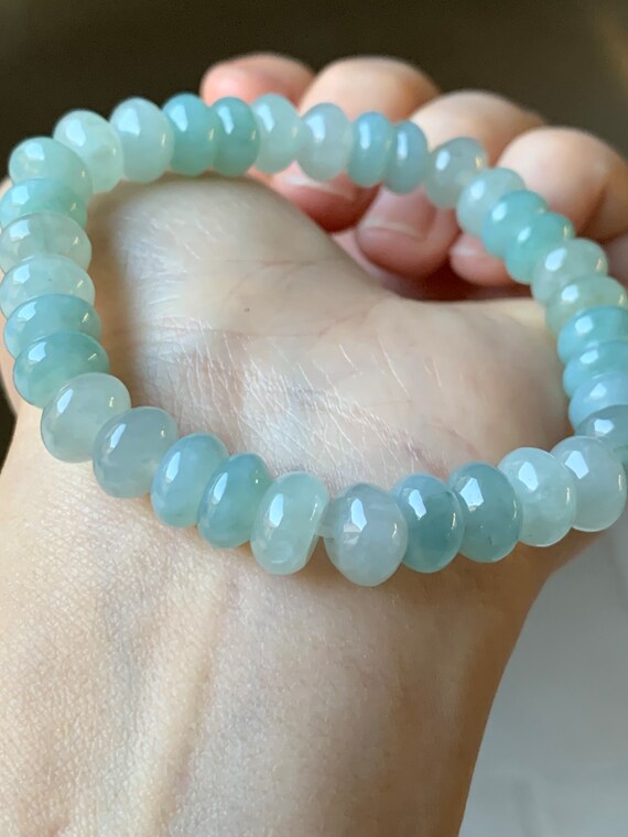 Large Natural Burmese Icy Translucent Light Green Jad… - Gem