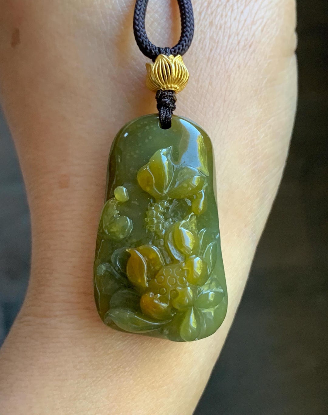 Natural Guatemalan Icy Translucent Dark Tea Yellow Marbled Jadeite ...