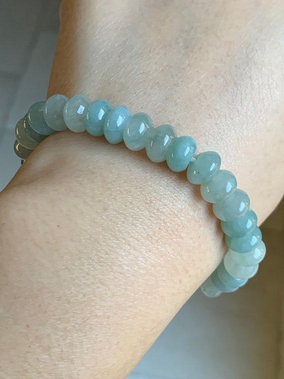 Large Natural Burmese Icy Translucent Light Green Jad… - Gem