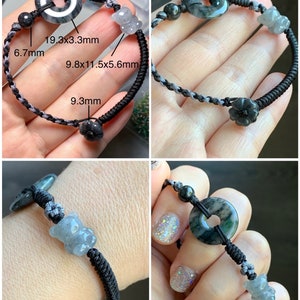 Natural Burmese Icy Translucent Wuji Jadeite Ping an Kou Donut ...