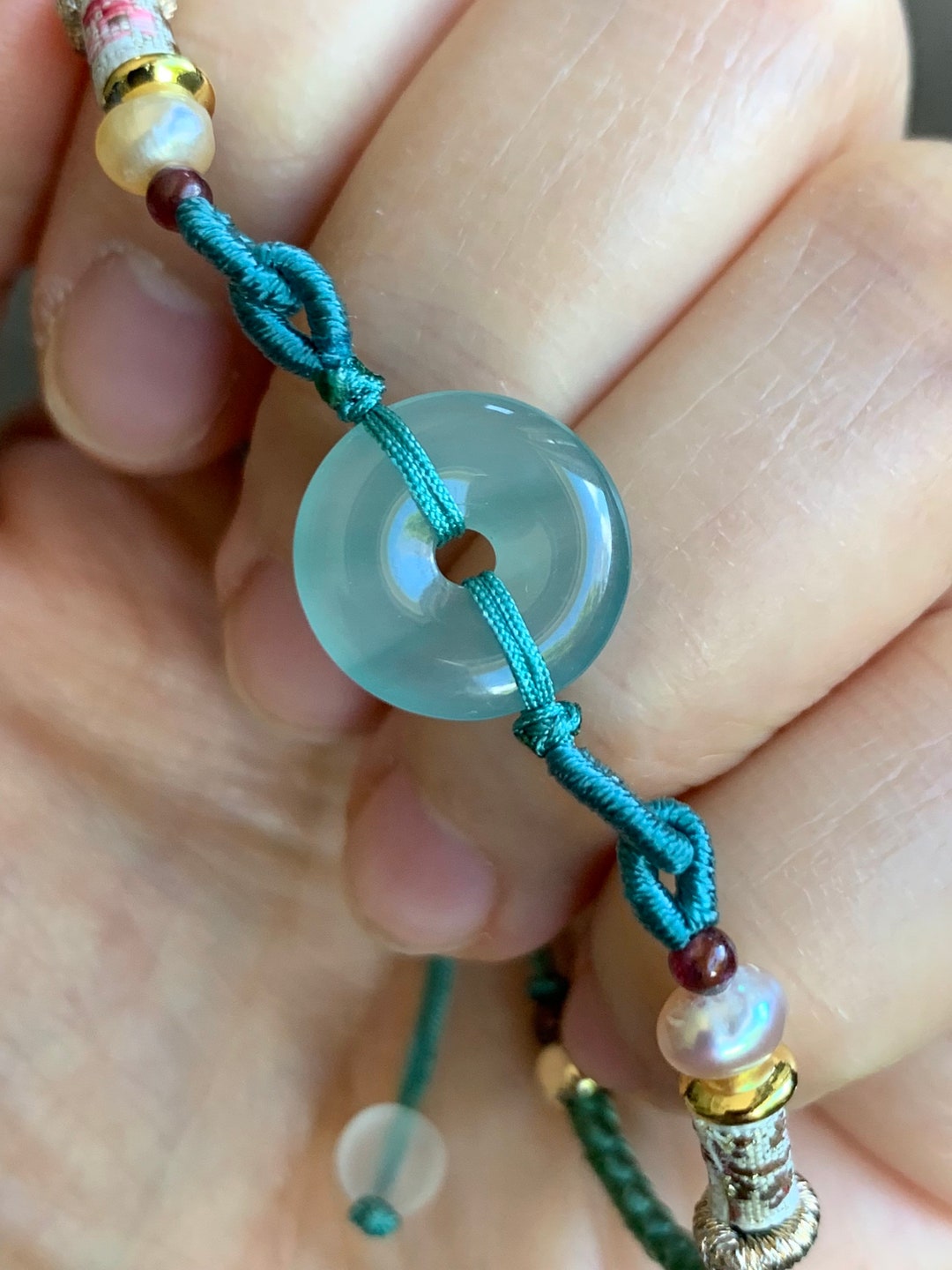 Natural Burmese Icy Highly Translucent Light Green Jadeite Ping an Kou ...