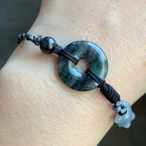 Natural Burmese Icy Translucent Wuji Jadeite Ping an Kou Donut ...