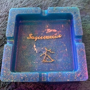 CUSTOM Ashtray Gold Zodiac Signs and Constellations Made From Resin - Etsy