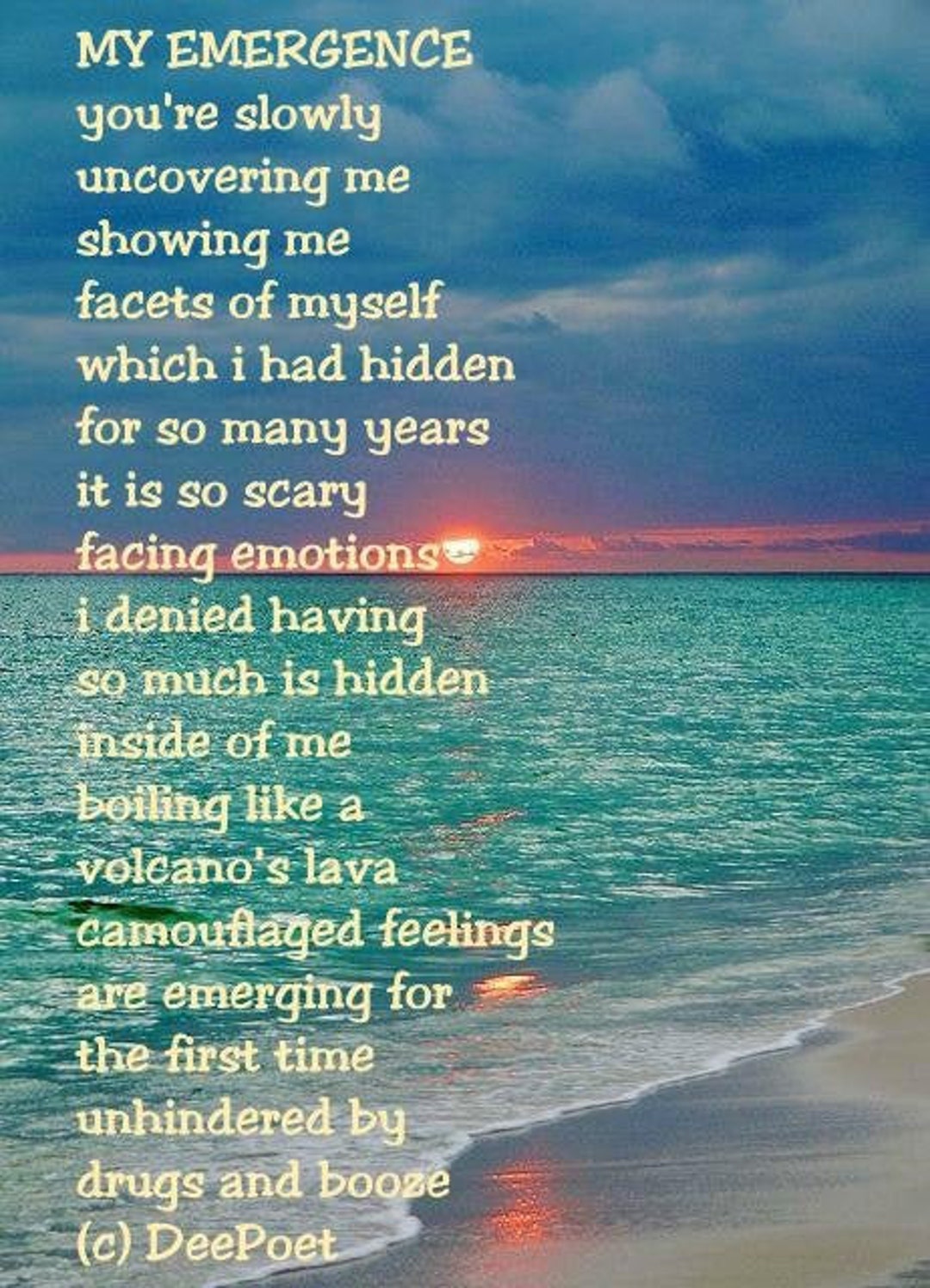 Greeting Card Original Poem MY EMERGENCE - Etsy