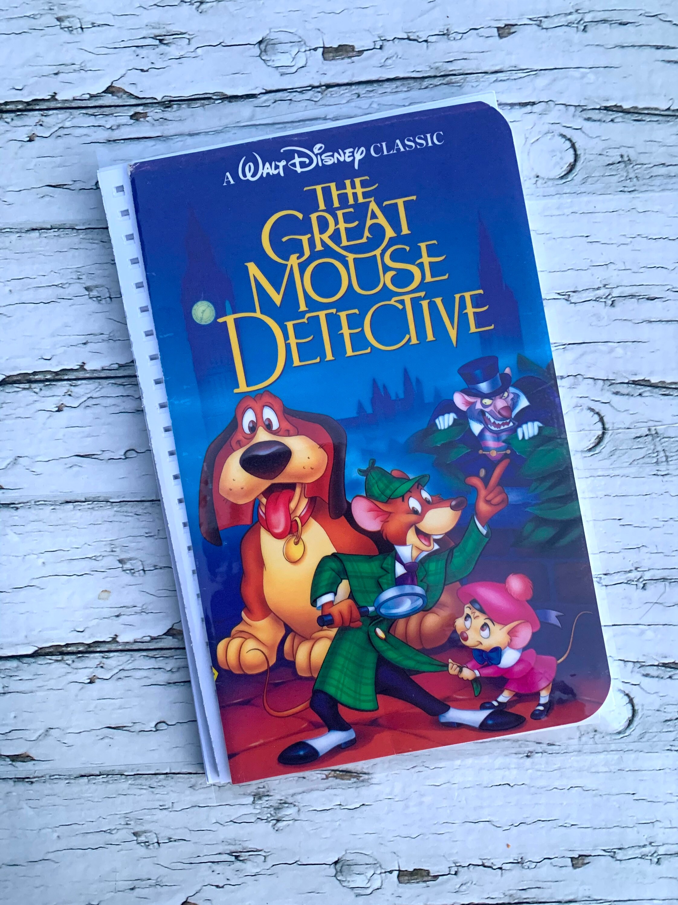 The Great Mouse Detective VHS Notebook - Etsy India