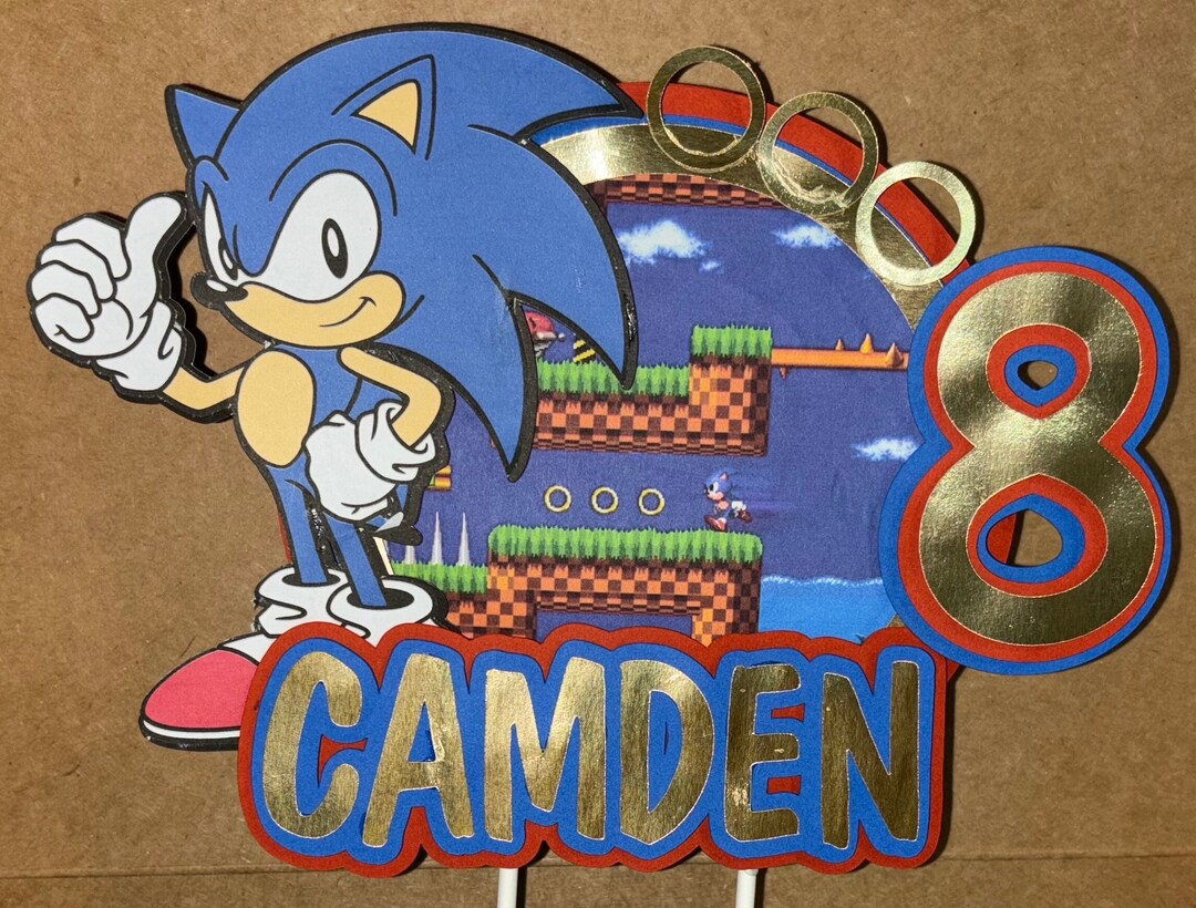 Sonic Cake Topper - Etsy