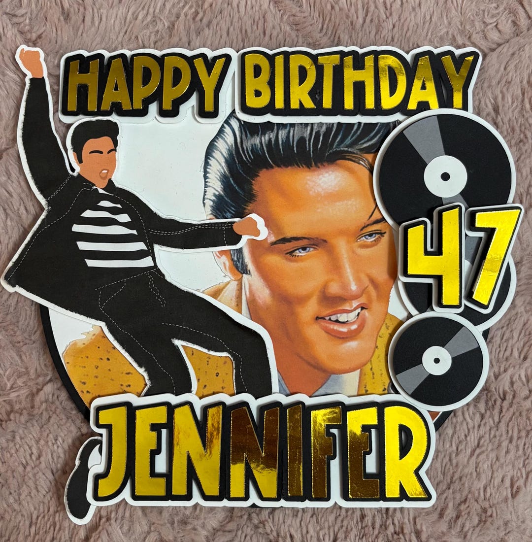Elvis Cake Topper - Etsy