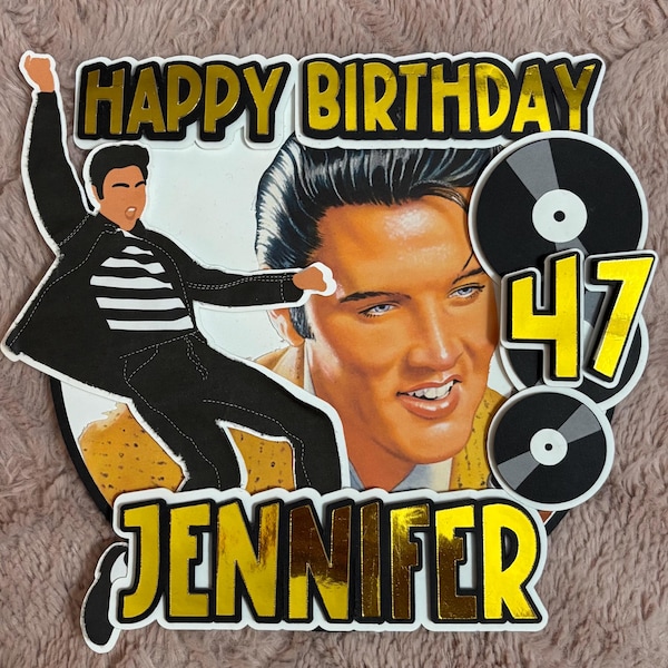 Elvis Cake Topper - Etsy