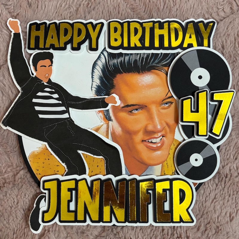 Elvis Cake Topper - Etsy