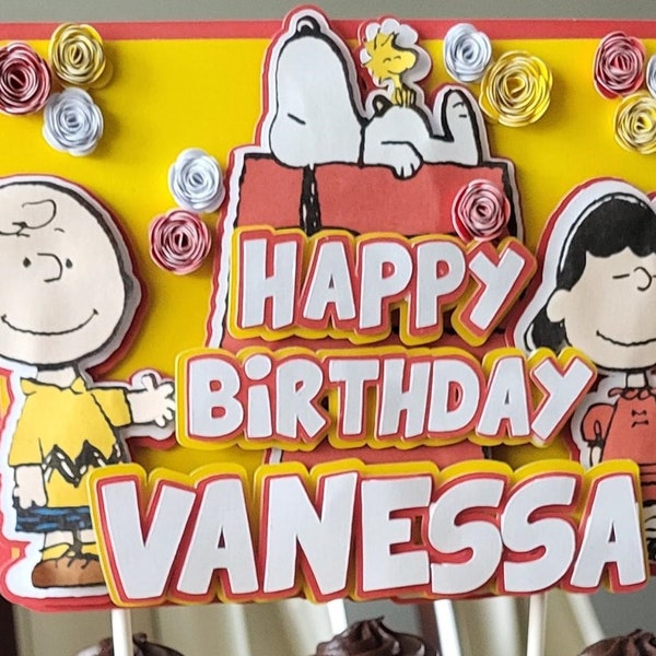 Snoopy Peanuts Cake Topper - Etsy