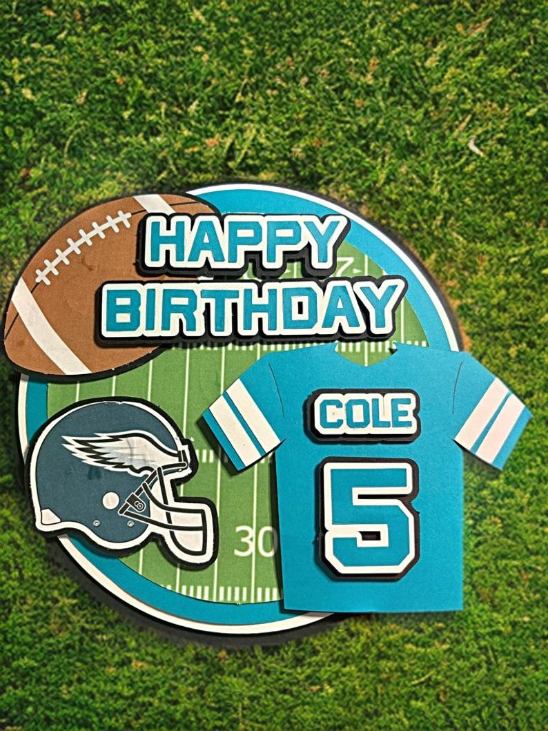 Football (personalized) Cake Topper - Etsy