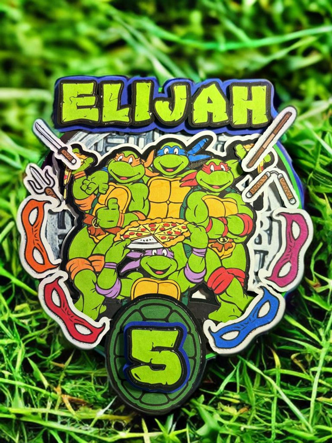 TMNT Cake Topper - Etsy