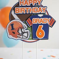 Custom Football Cake Topper - Etsy