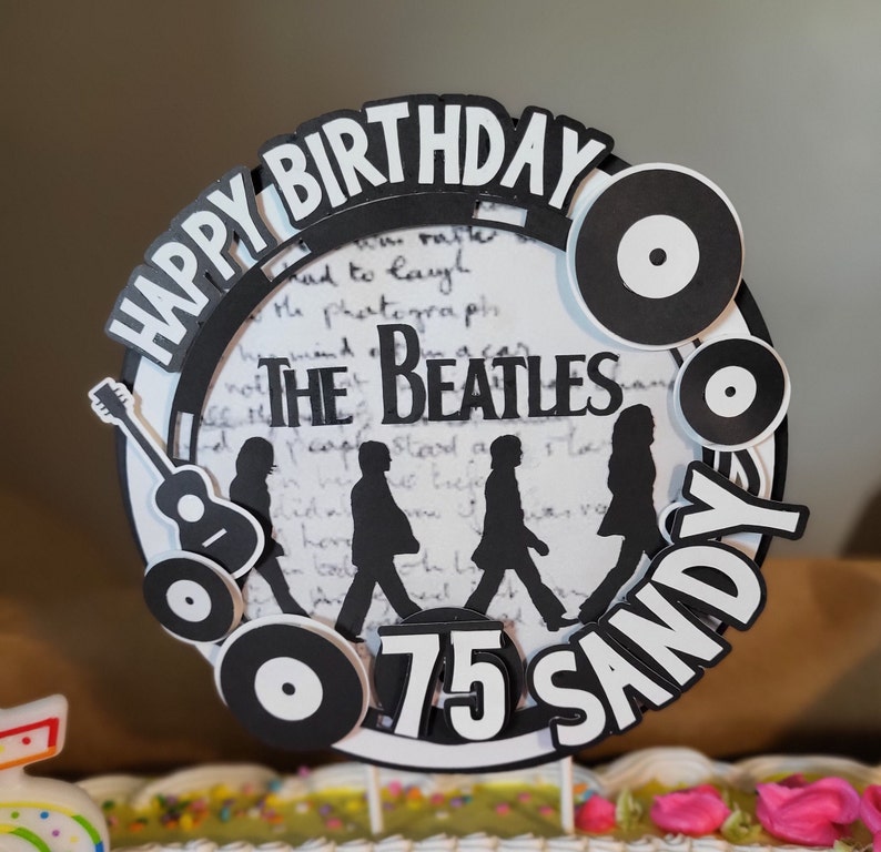 Beatles Cake Topper Etsy