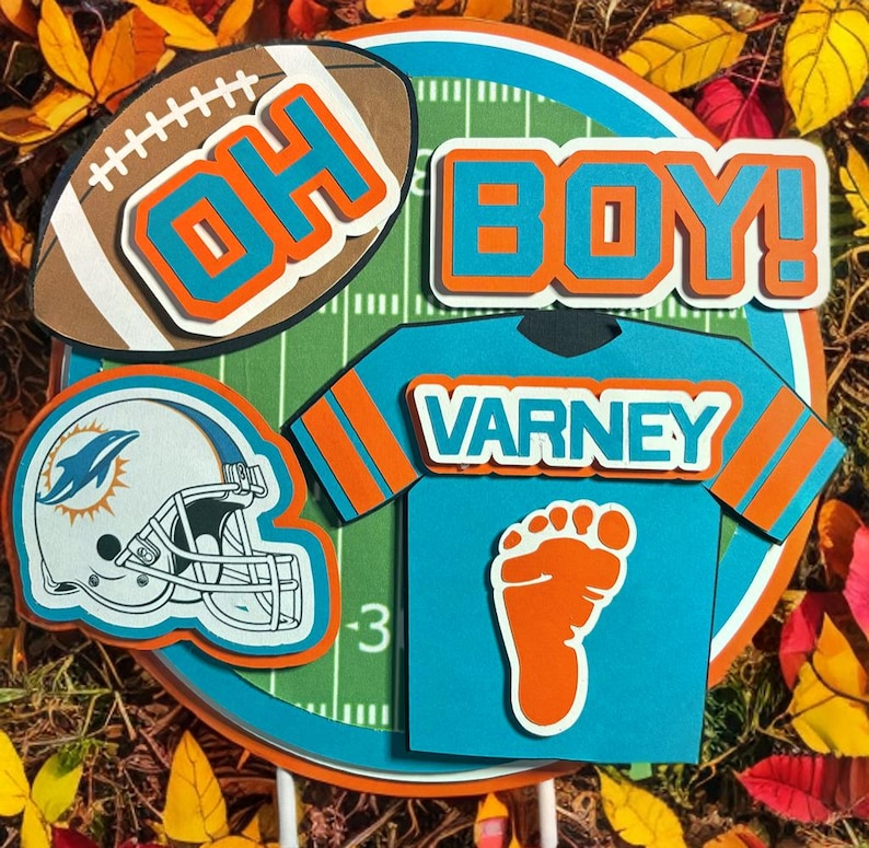 Football Baby Shower Cake Topper - Etsy