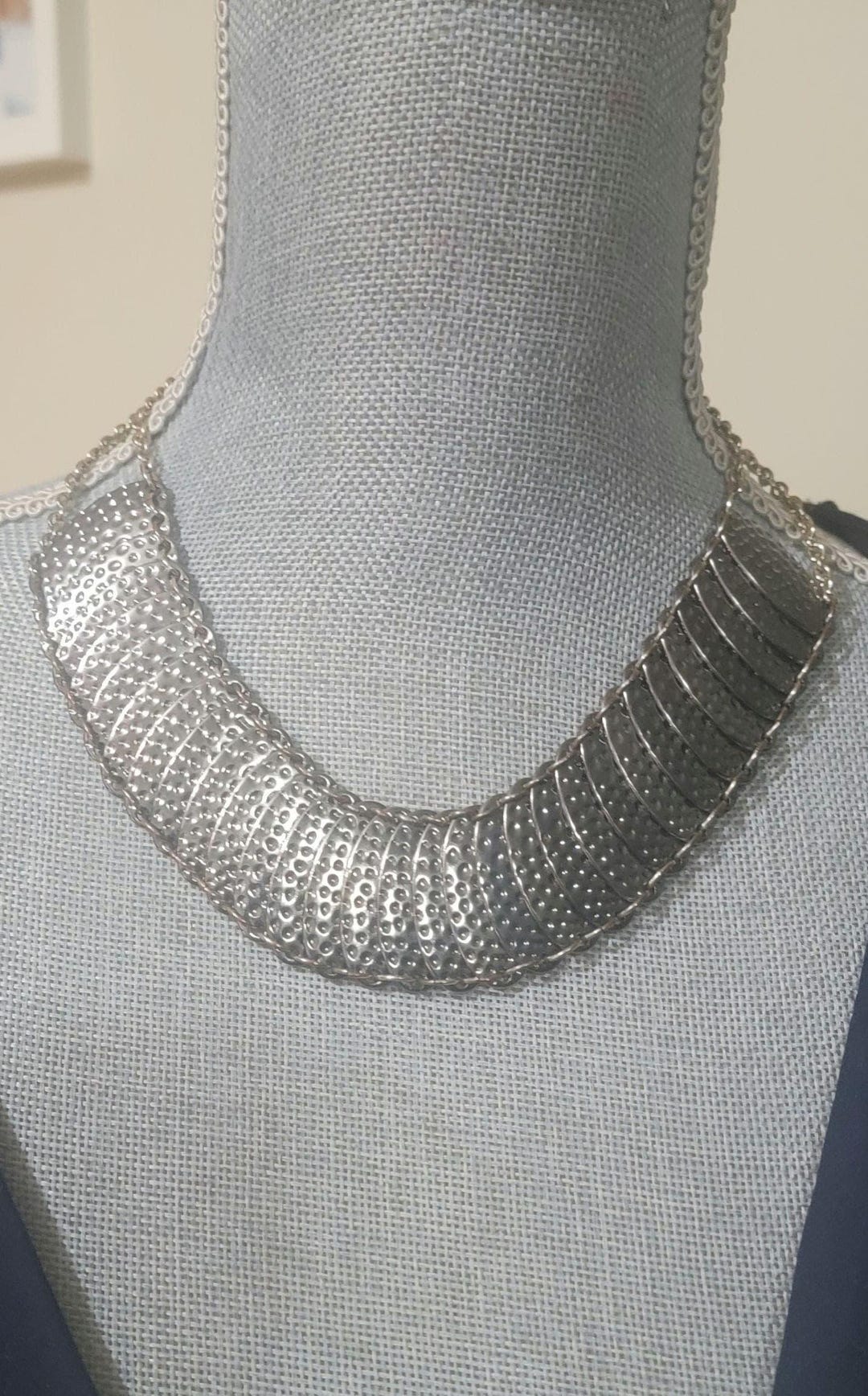 Vintage Guess Stainless Steel Double Chain Egyptian Style Necklace - Etsy