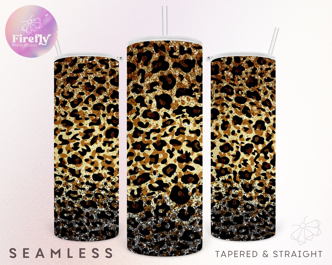 Animal Print Tumbler 20 Oz Skinny Sublimation Design - Etsy