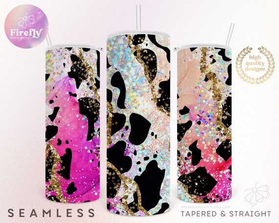 Cow Hide Tumbler Wrap Pink 20oz Skinny Cow Print Sublimation - Etsy