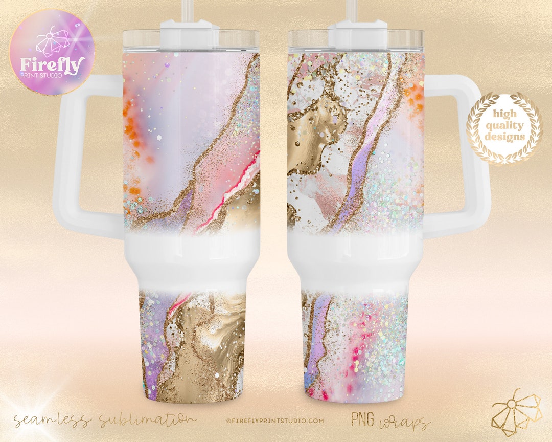 Pale Pink Pastel 40oz Tumbler Wrap, Sublimation Designs, Grads ...