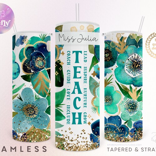 Teacher Tumbler Sublimation Designs Downloads20 Oz Skinny - Etsy