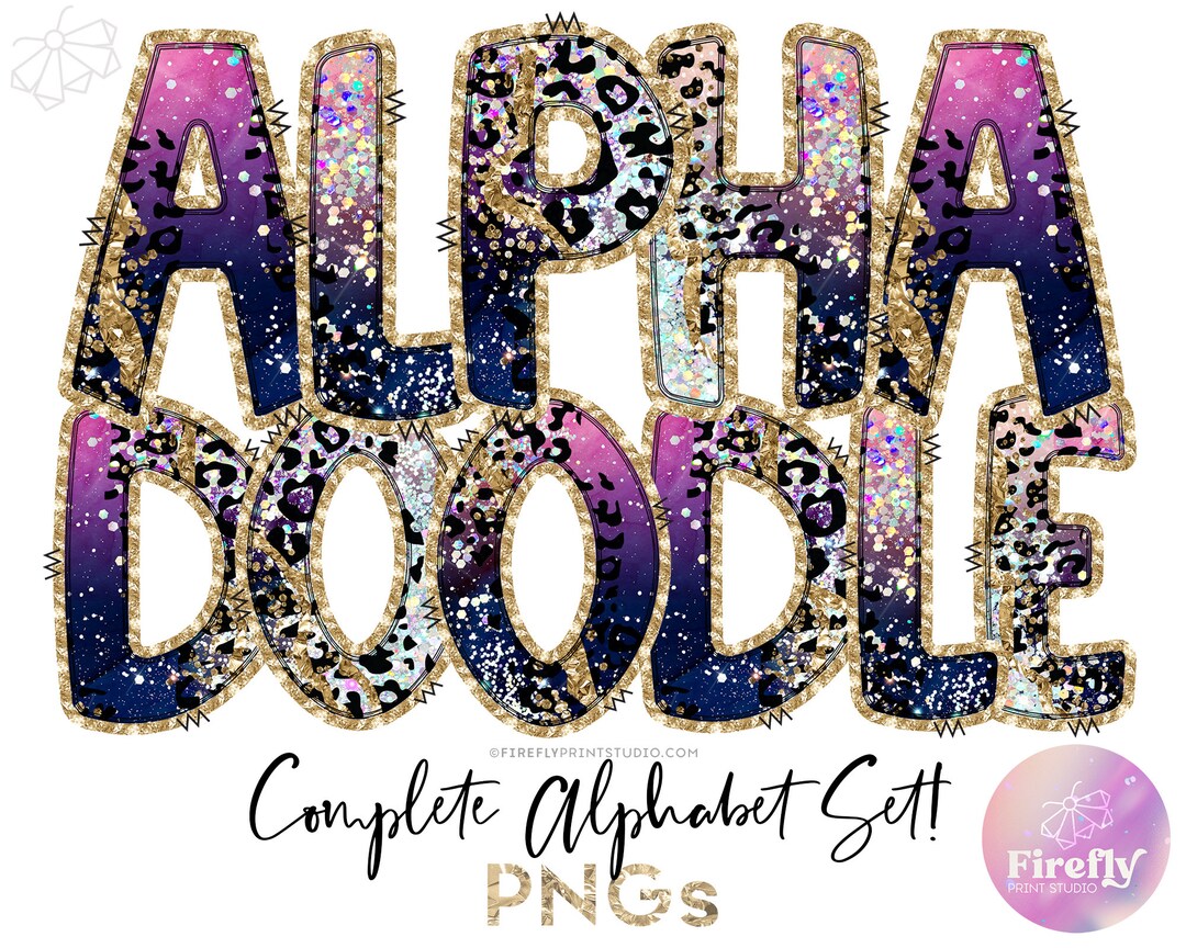 Alpha Doodles PNG, Navy Purple Peach Leopard, Cheetah Sublimation ...