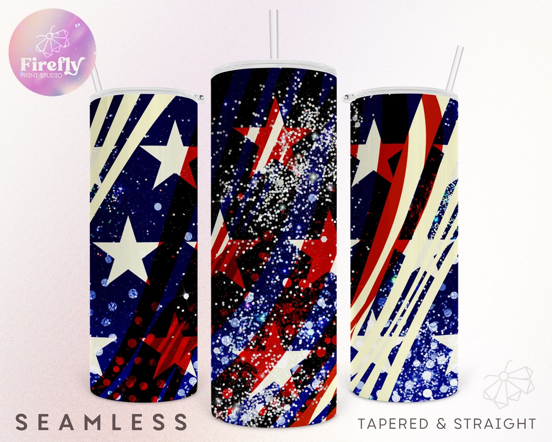 Fourth of July Tumbler, 20 Oz Skinny, Stars Stripes Sublimation Png ...