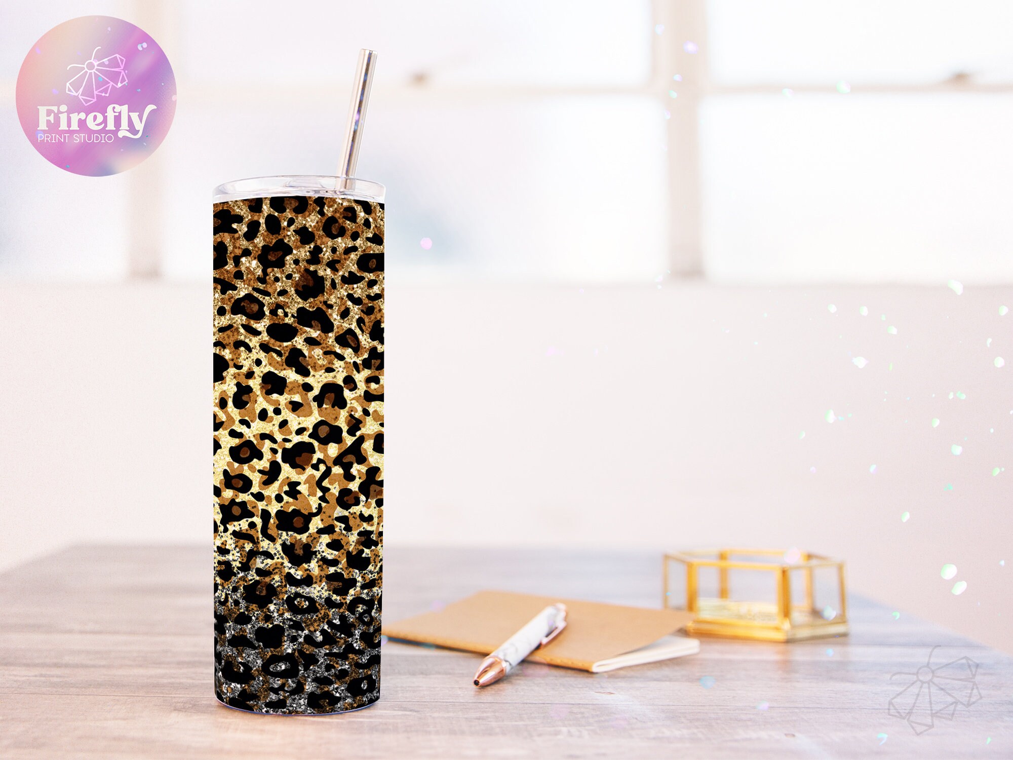 Animal Print Tumbler 20 oz Skinny Sublimation Design | Etsy