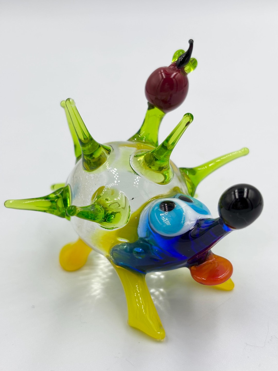 Handmade Glass Hedgehog Figurine - Cute Animal Decor - Unique Glass ...