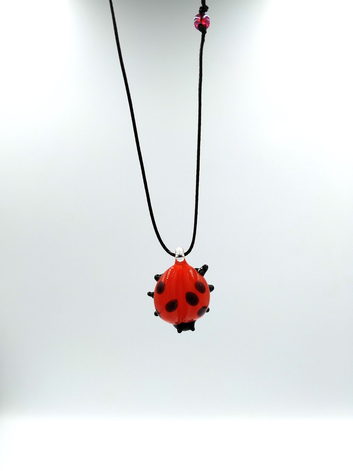 Handmade Glass Miraculous Lady Bug Necklace | Elegant Pendant Necklace ...