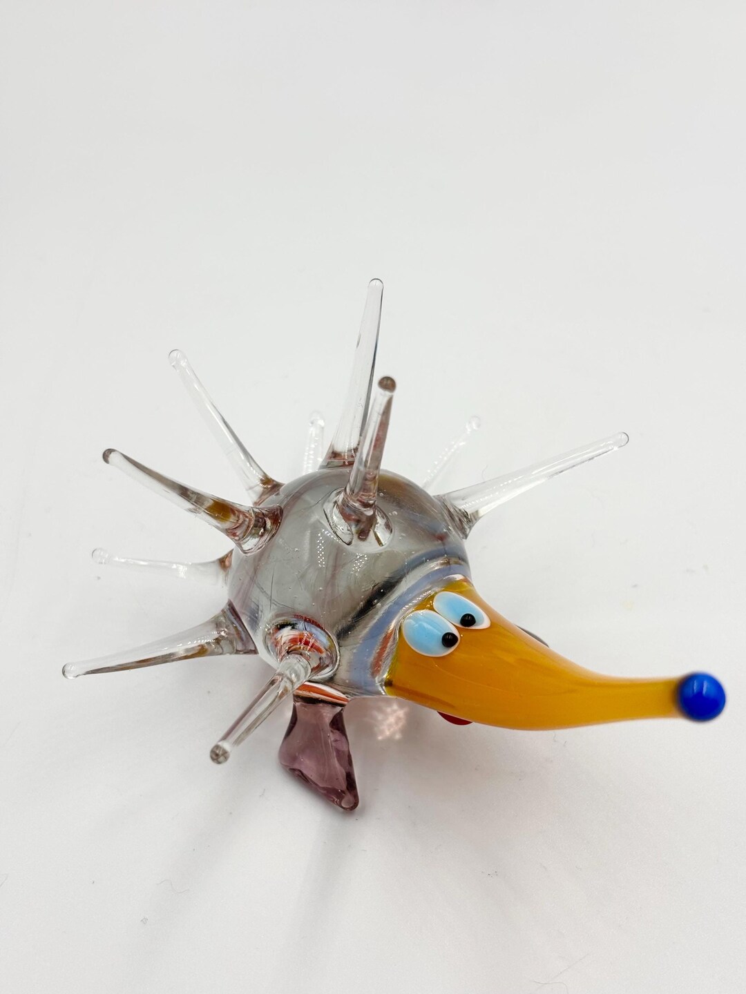 Unique Glass Hedgehog Figurine - Handcrafted Animal Decor - Cute ...