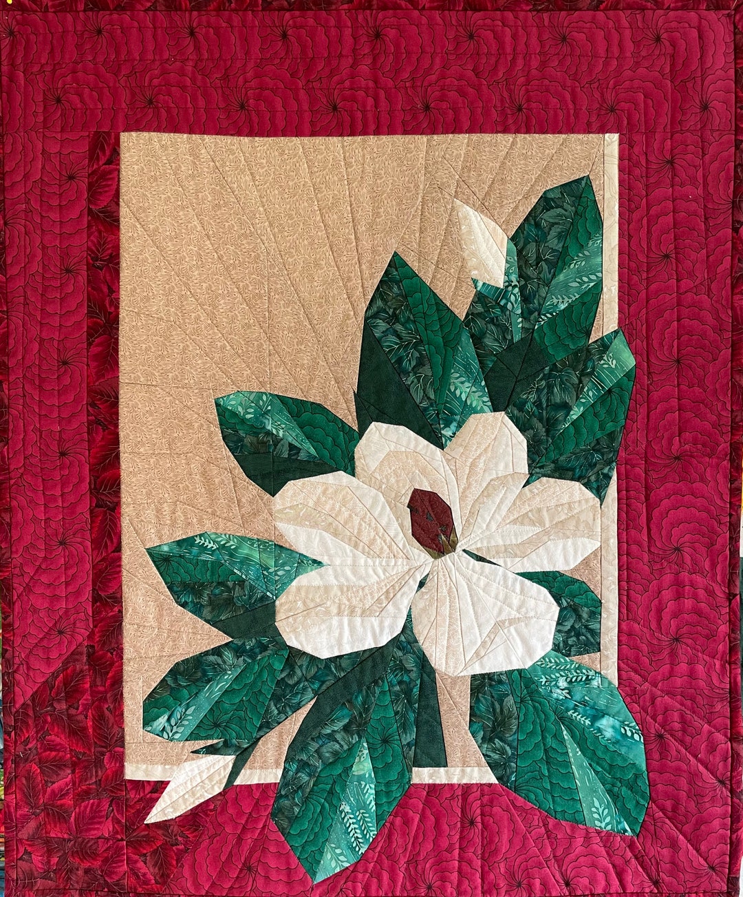Paper Pieced Magnolia Wallhanging - Etsy