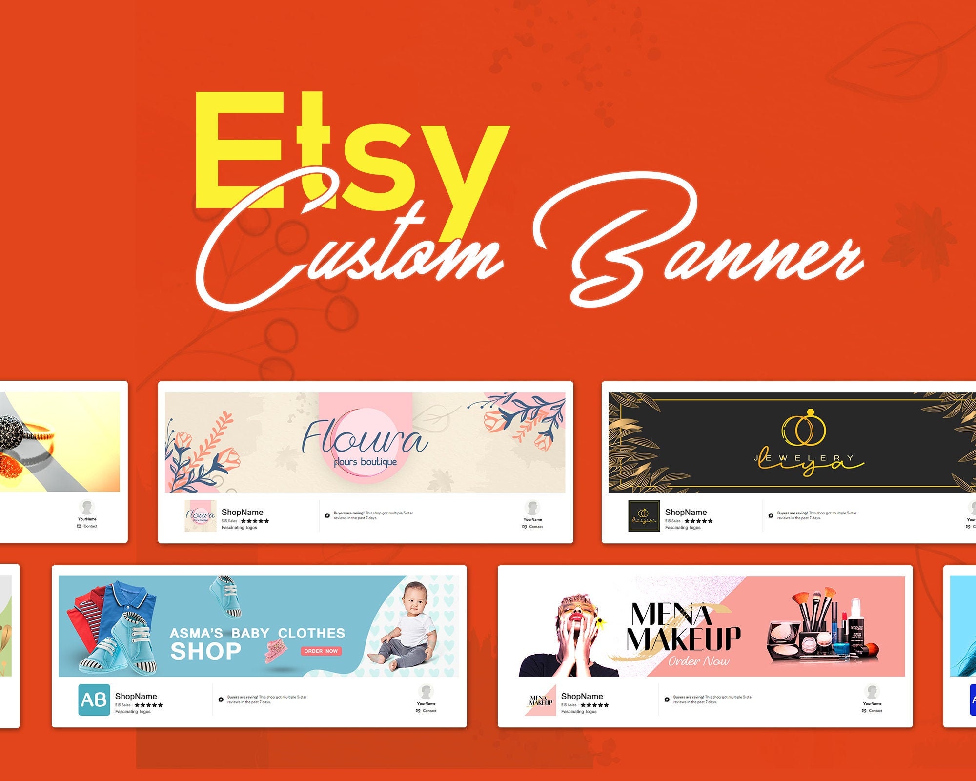I Will Design a Custom Etsy Shop Banner, Logo, Cover for Etsy Shop ...