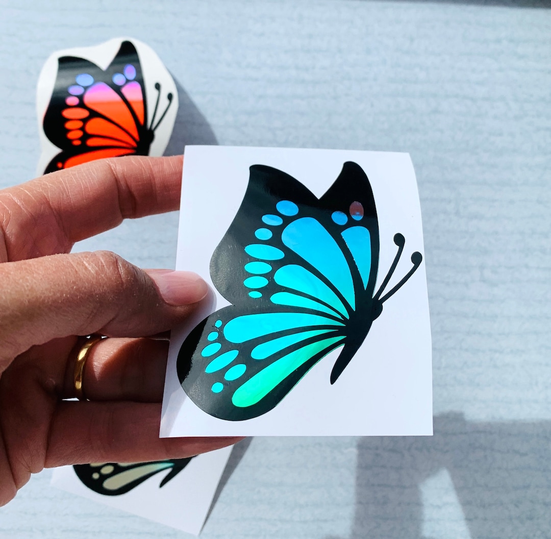 Large Flying Butterfly Sticker - Adhesive Vinyl Decal - Multi Layer ...