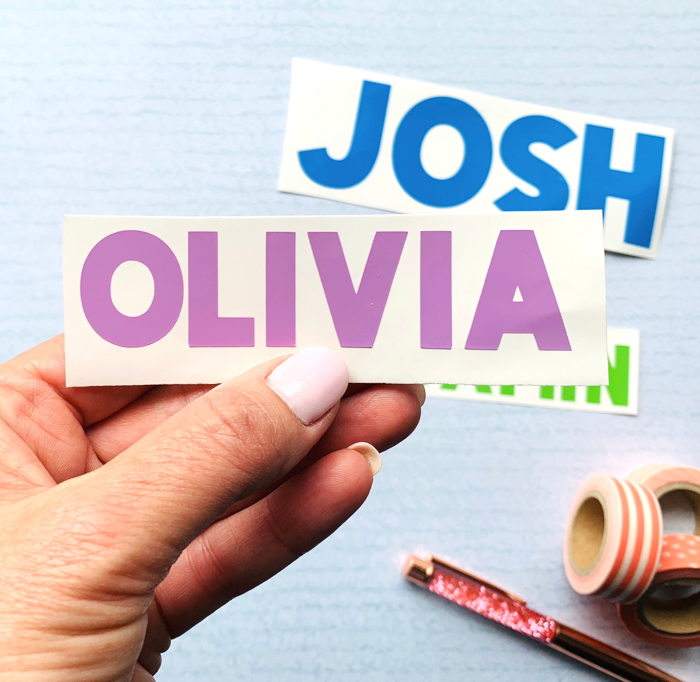 Alicia Font Personalised Name Vinyl Decal Custom Name - Etsy UK