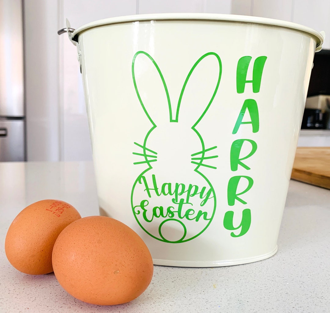 Custom EASTER Bunny Decal, Happy Easter, Personalised, DIY 2 Sizes - Etsy