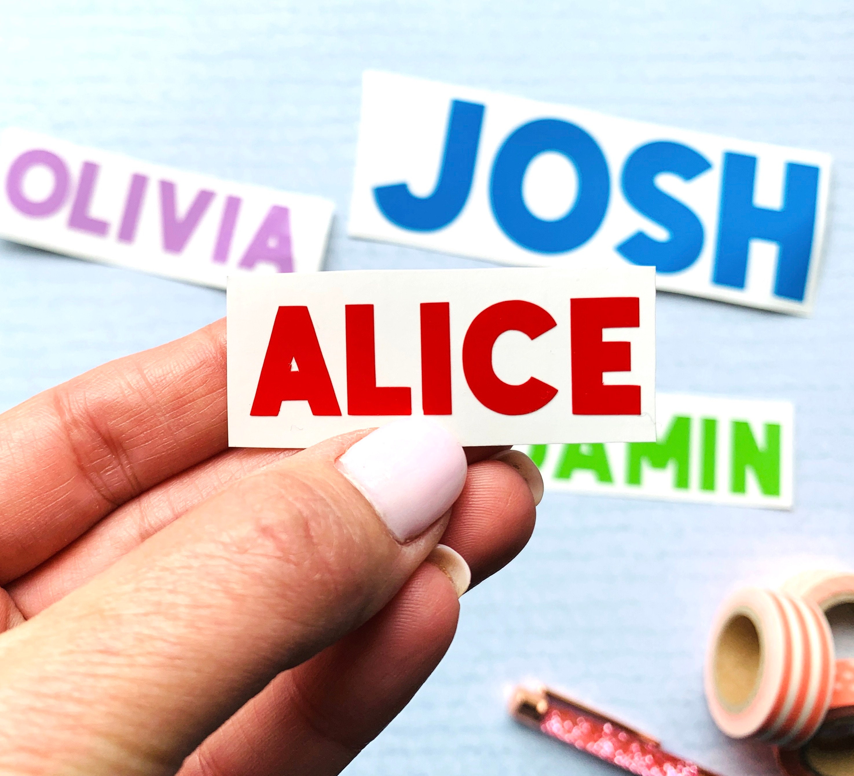 Alicia Font Personalised Name Vinyl Decal Custom Name - Etsy UK