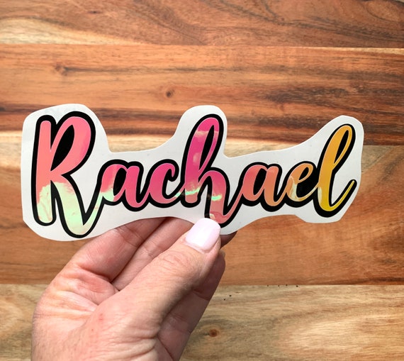 Snowball Font Personalised Name Vinyl Decal Holographic - Etsy Australia