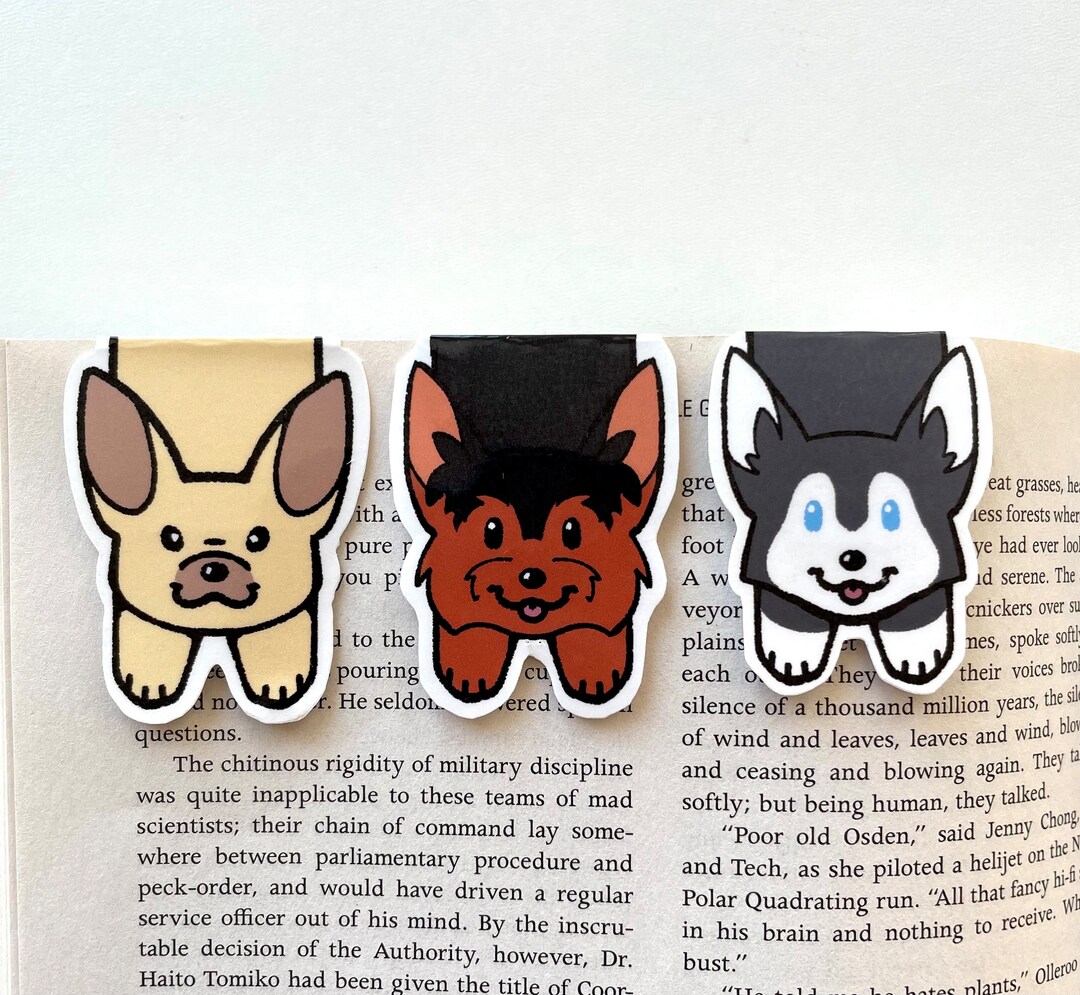 Dog Magnetic Bookmark Frenchie Terrier Husky - Etsy